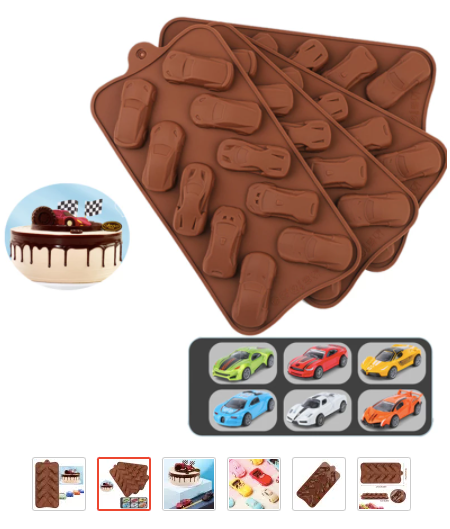 Silicone Chocolate Mould- Mini Cars | Gippsland Cake Co.
