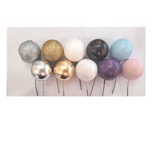 Coloured Foam Ball Cake Toppers 20 pk | Gippsland Cake Co.