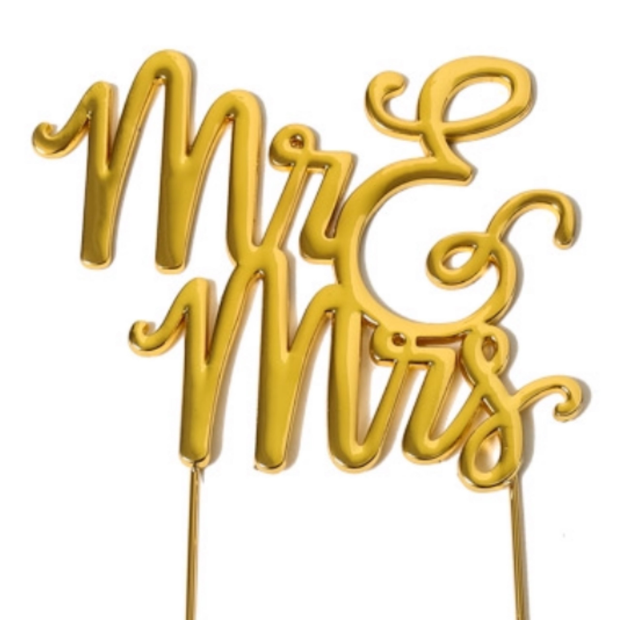 "Mr & Mrs" Gold Plated Cake Topper - by Sugar Crafty | Gippsland Cake Co.